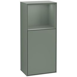Villeroy & Boch Villeroy und Boch Finion Seitenschrank G510GMGM 41,8x93,6cm, rechts, Emotion, Regal oben Olive Matt, Olive Matt Lacquer