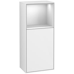 Villeroy & Boch Villeroy und Boch Finion Seitenschrank F500MTGF 41,8x93,6x27cm, links, Regal oben White Matt, Glossy white lacquer