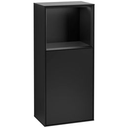 Villeroy & Boch Villeroy und Boch Finion Seitenschrank F500PDPD 41,8x93,6x27cm, links, Regal oben Black matt, Black matt lacquer