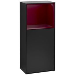 Villeroy & Boch Villeroy und Boch Finion Seitenschrank F510HBPD 41,8x93,6x27cm, rechts, Regal oben Peony Matt, Black matt lacquer