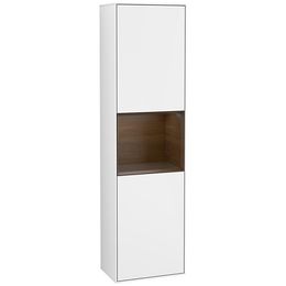 Villeroy & Boch Villeroy und Boch Finion Hochschrank G460GNGF 41,8x151,6cm, links, Emotion, Regal Walnut veneer, Glossy white lacquer