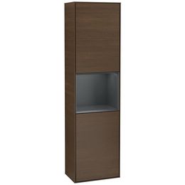 Villeroy & Boch Villeroy und Boch Finion Hochschrank G460HGGN 41,8x151,6cm, links, Emotion, Regal Midnight Blue Matt Lacquer, Walnut veneer