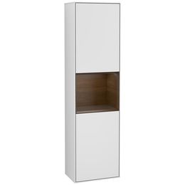 Villeroy & Boch Villeroy und Boch Finion Hochschrank F460GNMT 41,8x151,6x27cm, links, Regal Walnut veneer, White matt lacquer