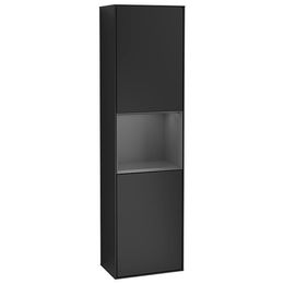Villeroy & Boch Villeroy und Boch Finion Hochschrank F470GKPD 41,8x151,6x27cm, rechts, Regal Anthracite Matt Lacquer, Black matt lacquer
