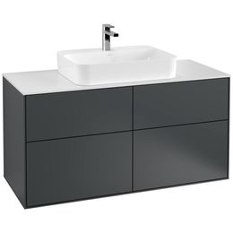 Villeroy & Boch Villeroy und Boch Finion Waschtischunterschrank F38100HG 120x60,3cm, Abdeckplatte white matt, Midnight Blue Matt Lacquer