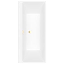 Villeroy & Boch Villeroy und Boch Collaro Rechteck-Badewanne UBA180COR2JV-RW 180x80cm, Einbauausf&uuml;hrung Gold, Wannenfarbe Stone White