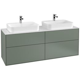 Villeroy & Boch Villeroy und Boch Finion Waschtischunterschrank G43100GM 160x60,3cm, Emotion, Abdeckplatte white matt, Olive Matt Lacquer