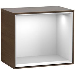Villeroy & Boch Villeroy und Boch Finion Regalmodul F580MTGN 41,8x35,6x27cm, Regal White Matt, Walnut veneer