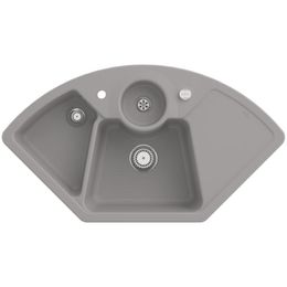 Villeroy & Boch Villeroy und Boch Solo Eck Ecksp&uuml;le 670802KD Ablaufgarnitur, Exzenterbet&auml;tigung, Resteschale, Fossil