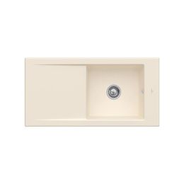 Villeroy & Boch Villeroy und Boch Timeline 60 Flat Fl&auml;chenb&uuml;ndige Sp&uuml;le 67902FFU mit Ablaufgarnitur und Exzenterbet&auml;tigung, Ivory