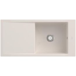 Villeroy & Boch Villeroy und Boch Timeline 60 Flat Fl&auml;chenb&uuml;ndige Sp&uuml;le 67901FKR mit Ablaufgarnitur und Handbet&auml;tigung, Crema
