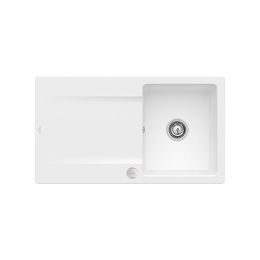 Villeroy & Boch Villeroy und Boch Fl&auml;chenb&uuml;ndige Sp&uuml;le 33352FRW mit Ablaufgarnitur und Exzenterbet&auml;tigung, Stone White