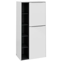 Villeroy & Boch Villeroy und Boch Subway 3.0 Mittelschrank C59900VE 57,4x120x36,2cm, Schanier rechts/Griff Aluminium gl&auml;nzend, brilliant white