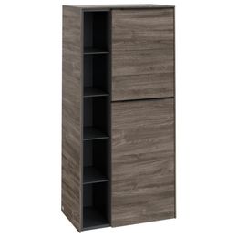 Villeroy & Boch Villeroy und Boch Subway 3.0 Mittelschrank C59901RK 57,4x120x36,2cm, Schanier rechts/Griff Volcano black, stone oak