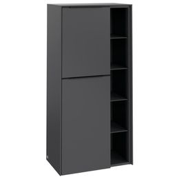 Villeroy & Boch Villeroy und Boch Subway 3.0 Mittelschrank C59801VR 57,4x120x36,2cm, Schanier links/Griff Volcano black, graphite