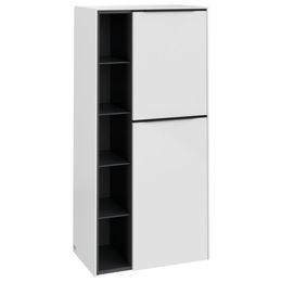 Villeroy & Boch Villeroy und Boch Subway 3.0 Mittelschrank C59901VE 57,4x120x36,2cm, Schanier rechts/Griff Volcano black, brilliant white