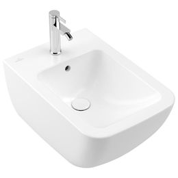 Villeroy & Boch Villeroy und Boch Venticello Wand-Bidet 441100RW 56x37,5cm, stone white C-plus, mit Hahnloch, mit &Uuml;berlauf