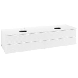 Villeroy & Boch Villeroy & Boch Antao Waschtischunterschrank 1600x360x500mm L28150MT mit Beleuchtung mit Struktur FK/AP: MT/0