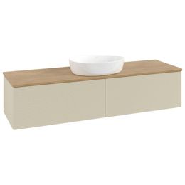 Villeroy & Boch Villeroy und Boch Antao Waschtisch-Unterschrank K36111HJ 160x36x50cm, Waschbeckenplattenfarbe honey oak, silk grey matt lacquer