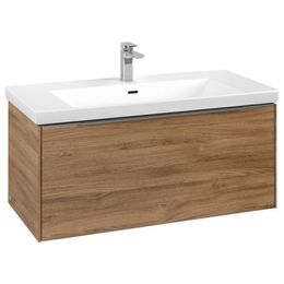 Villeroy & Boch Villeroy und Boch Subway 3.0 Waschtisch-Unterschrank C56900RH 97,3x42,9x47,8cm, ohne LED/Griff Aluminium gl&auml;nzend, kansas oak