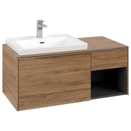 Villeroy & Boch Villeroy und Boch Subway 3.0 Waschtisch-Unterschrank C572L0RH 100,1x42,25x51,6cm, mit LED/Griff Aluminium gl&auml;nzend, kansas oak