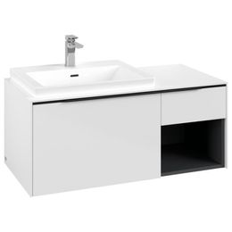 Villeroy & Boch Villeroy und Boch Subway 3.0 Waschtisch-Unterschrank C57201VE 100,1x42,25x51,6cm, ohne LED/Griff Volcano black, brilliant white