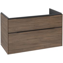 Villeroy & Boch Villeroy und Boch Subway 3.0 Waschtisch-Unterschrank C57001VH 97,3x57,6x47,8cm, ohne LED/Griff Volcano black, arizona oak