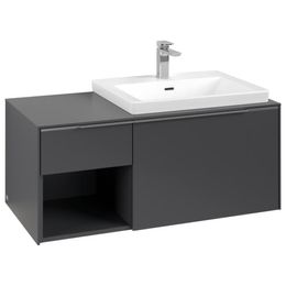 Villeroy & Boch Villeroy und Boch Subway 3.0 Waschtisch-Unterschrank C571L0VR 100,1x42,25x51,6cm, mit LED/Griff Aluminium gl&auml;nzend, graphite