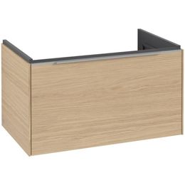 Villeroy & Boch Villeroy und Boch Subway 3.0 Waschtisch-Unterschrank C57300VJ 77,2x42,9x47,8cm, ohne LED/Griff Aluminium gl&auml;nzend, nordic oak