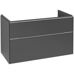 Villeroy & Boch Villeroy und Boch Subway 3.0 Waschtisch-Unterschrank C570L0VR 97,3x57,6x47,8cm, mit LED/Griff Aluminium gl&auml;nzend, graphite