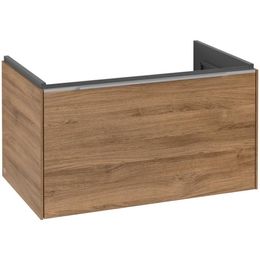 Villeroy & Boch Villeroy und Boch Subway 3.0 Waschtisch-Unterschrank C573L0RH 77,2x42,9x47,8cm, mit LED/Griff Aluminium gl&auml;nzend, kansas oak