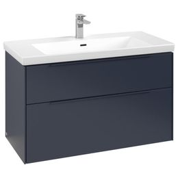 Villeroy & Boch Villeroy und Boch Subway 3.0 Waschtisch-Unterschrank C570L2VQ 97,3x57,6x47,8cm, mit LED/Griff monochrom, marine blue