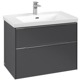 Villeroy & Boch Villeroy und Boch Subway 3.0 Waschtisch-Unterschrank C57400VR 77,2x57,6x47,8cm, ohne LED/Griff Aluminium gl&auml;nzend, graphite