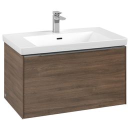 Villeroy & Boch Villeroy und Boch Subway 3.0 Waschtisch-Unterschrank C57300VH 77,2x42,9x47,8cm, ohne LED/Griff Aluminium gl&auml;nzend, arizona oak