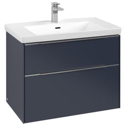 Villeroy & Boch Villeroy und Boch Subway 3.0 Waschtisch-Unterschrank C57400VQ 77,2x57,6x47,8cm, ohne LED/Griff Aluminium gl&auml;nzend, marine blue