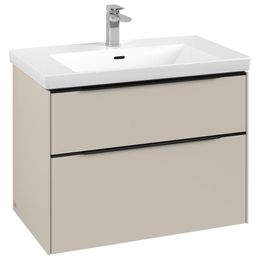 Villeroy & Boch Villeroy und Boch Subway 3.0 Waschtisch-Unterschrank C57401VN 77,2x57,6x47,8cm, ohne LED/Griff Volcano black, cashmere grey