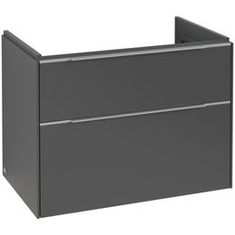 Villeroy & Boch Villeroy und Boch Subway 3.0 Waschtisch-Unterschrank C574L0VR 77,2x57,6x47,8cm, mit LED/Griff Aluminium gl&auml;nzend, graphite