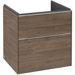 Villeroy & Boch Villeroy und Boch Subway 3.0 Waschtisch-Unterschrank C57800VH 57,2x57,6x47,8cm, ohne LED/Griff Aluminium gl&auml;nzend, arizona oak