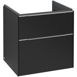 Villeroy & Boch Villeroy und Boch Subway 3.0 Waschtisch-Unterschrank C578L0VL 57,2x57,6x47,8cm, mit LED/Griff Aluminium gl&auml;nzend, volcano black