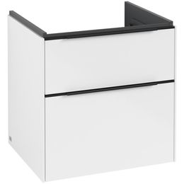 Villeroy & Boch Villeroy und Boch Subway 3.0 Waschtisch-Unterschrank C57801VE 57,2x57,6x47,8cm, ohne LED/Griff Volcano black, brilliant white
