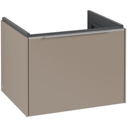 Villeroy & Boch Villeroy und Boch Subway 3.0 Waschtisch-Unterschrank C57700VM 57,2x42,9x47,8cm, ohne LED/Griff Aluminium gl&auml;nzend, taupe