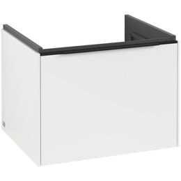 Villeroy & Boch Villeroy und Boch Subway 3.0 Waschtisch-Unterschrank C577L1VF 57,2x42,9x47,8cm, mit LED/Griff Volcano black, pure white