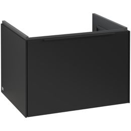 Villeroy & Boch Villeroy und Boch Subway 3.0 Waschtisch-Unterschrank C575L1VL 62,2x42,9x47,8cm, mit LED/Griff Volcano black, volcano black