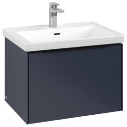 Villeroy & Boch Villeroy und Boch Subway 3.0 Waschtisch-Unterschrank C57501VQ 62,2x42,9x47,8cm, ohne LED/Griff Volcano black, marine blue