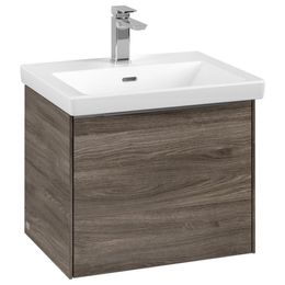 Villeroy & Boch Villeroy und Boch Subway 3.0 Waschtisch-Unterschrank C57900RK 52,3x42,9x44,75cm, ohne LED/Griff Aluminium gl&auml;nzend, stone oak