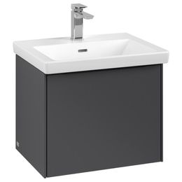 Villeroy & Boch Villeroy und Boch Subway 3.0 Waschtisch-Unterschrank C57901VR 52,3x42,9x44,75cm, ohne LED/Griff Volcano black, graphite