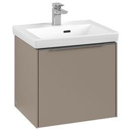 Villeroy & Boch Villeroy und Boch Subway 3.0 Waschtisch-Unterschrank C580L0VM 47,3x42,9x40,75cm, mit LED/Griff Aluminium gl&auml;nzend, taupe