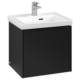 Villeroy & Boch Villeroy und Boch Subway 3.0 Waschtisch-Unterschrank C580L1VL 47,3x42,9x40,75cm, mit LED/Griff Volcano black, volcano black