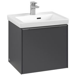 Villeroy & Boch Villeroy und Boch Subway 3.0 Waschtisch-Unterschrank C580L0VR 47,3x42,9x40,75cm, mit LED/Griff Aluminium gl&auml;nzend, graphite
