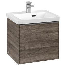 Villeroy & Boch Villeroy und Boch Subway 3.0 Waschtisch-Unterschrank C580L0RK 47,3x42,9x40,75cm, mit LED/Griff Aluminium gl&auml;nzend, stone oak